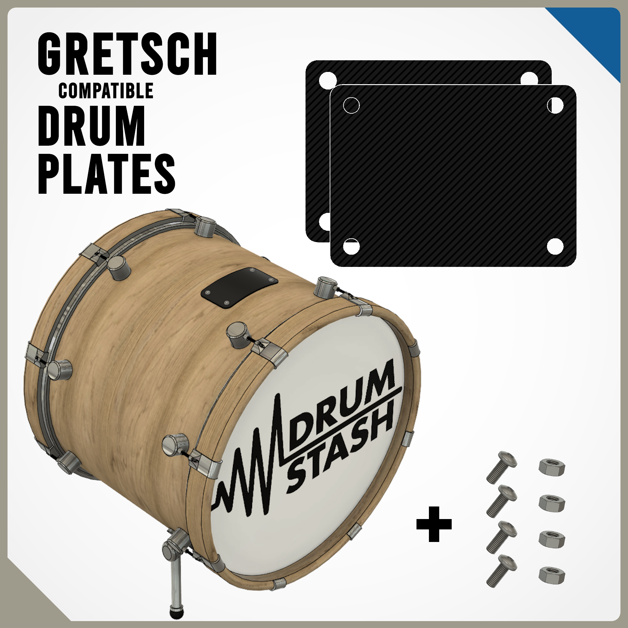 Gretsch Compatible Bass Drum Plate (Catalina) – Drum Stash